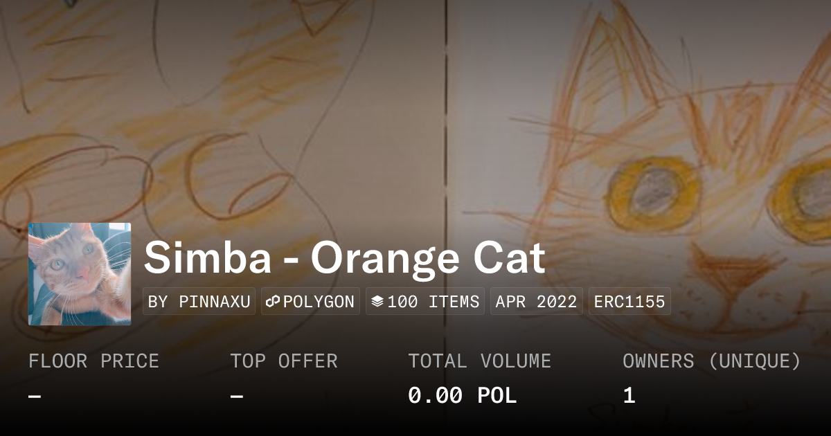 Simba - Orange Cat - Collection | OpenSea