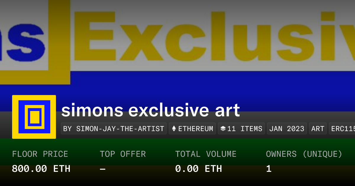 simons exclusive art - Collection | OpenSea