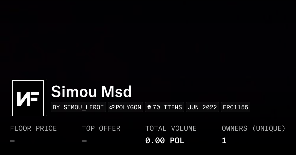 Simou Msd - Collection | OpenSea