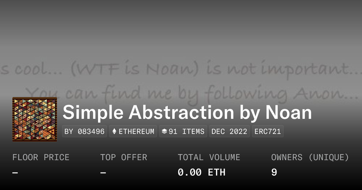 Simple Abstraction by Noan - Collection | OpenSea