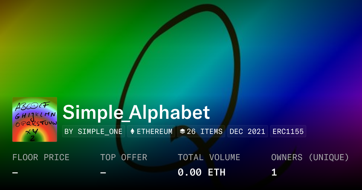 Simple_Alphabet - Collection | OpenSea
