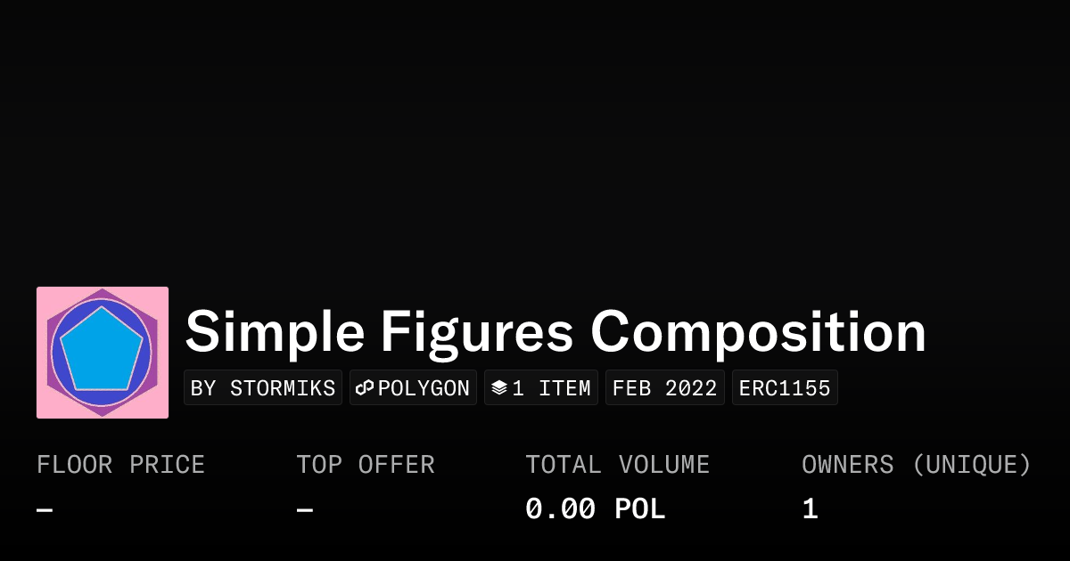 Simple Figures Composition - Collection | OpenSea