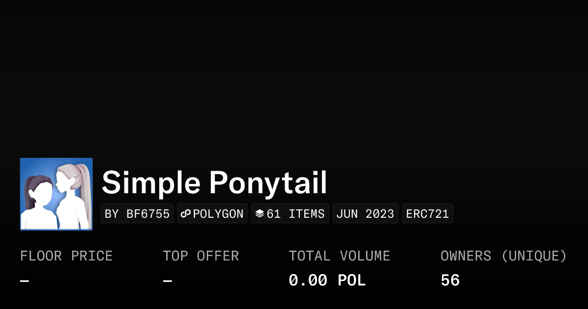 Simple Ponytail - Collection | OpenSea
