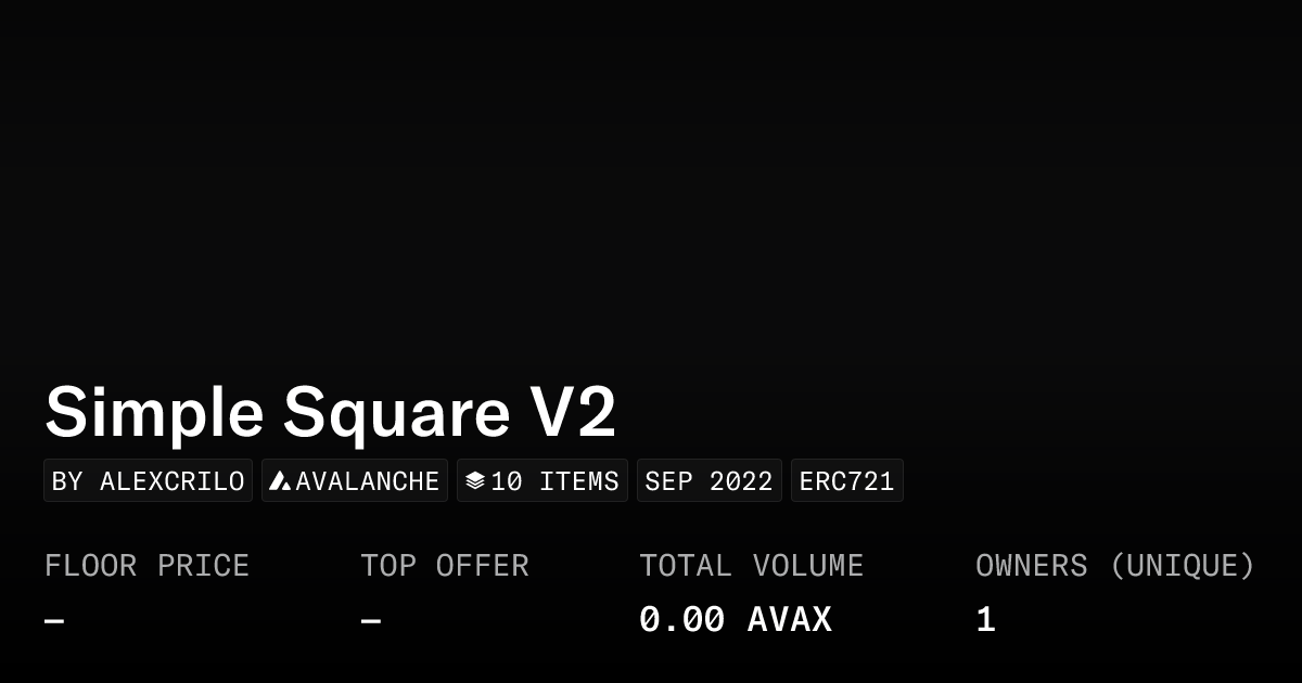 Simple Square V2 - Collection | OpenSea