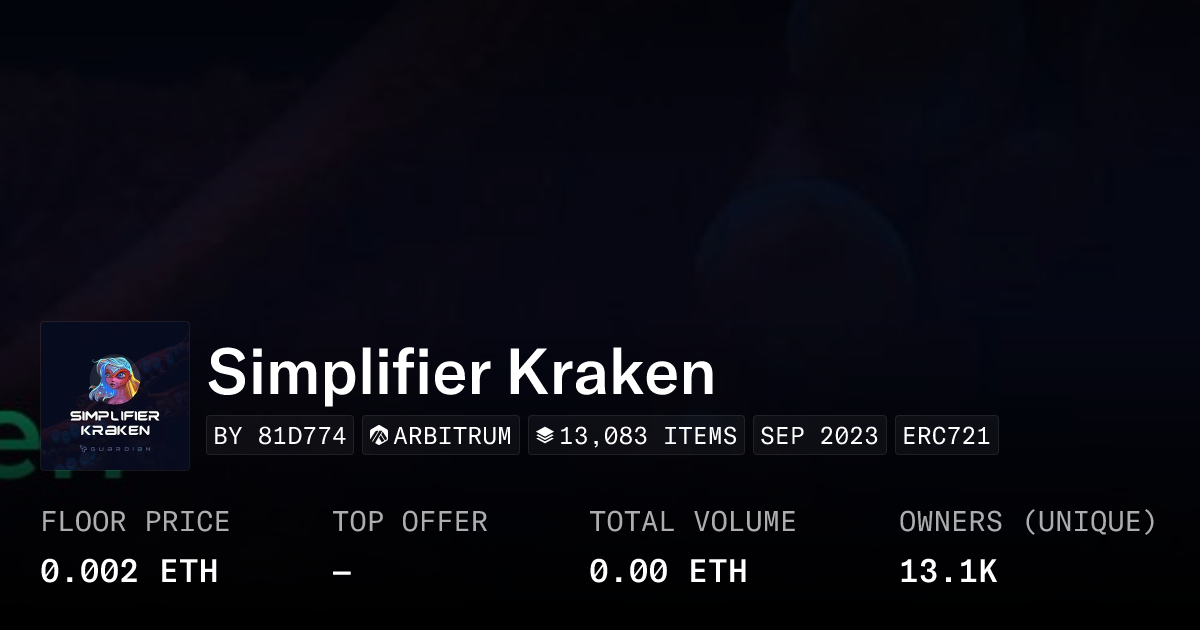 Simplifier Kraken - Collection | OpenSea