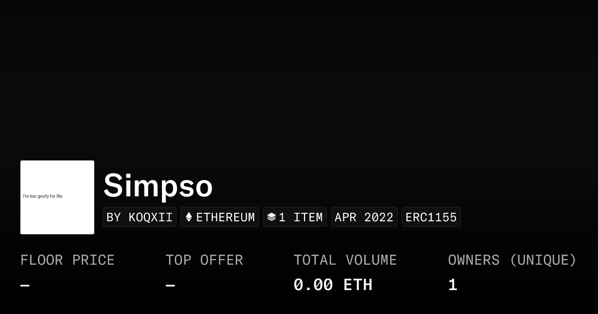 Simpso - Collection | OpenSea