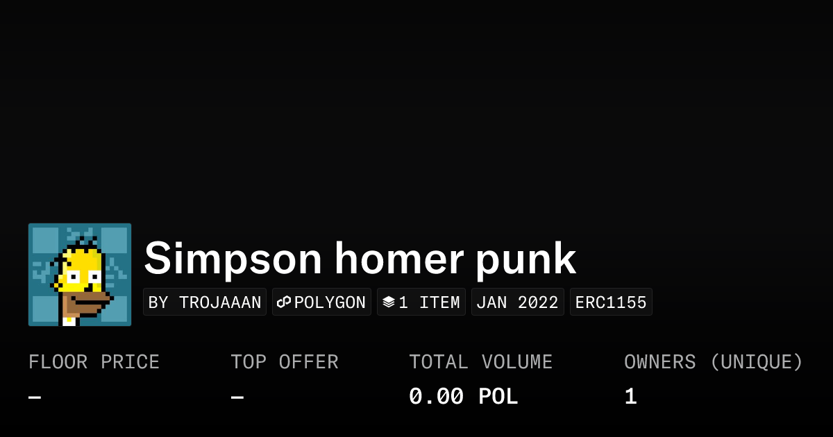 Simpson homer punk - Collection | OpenSea