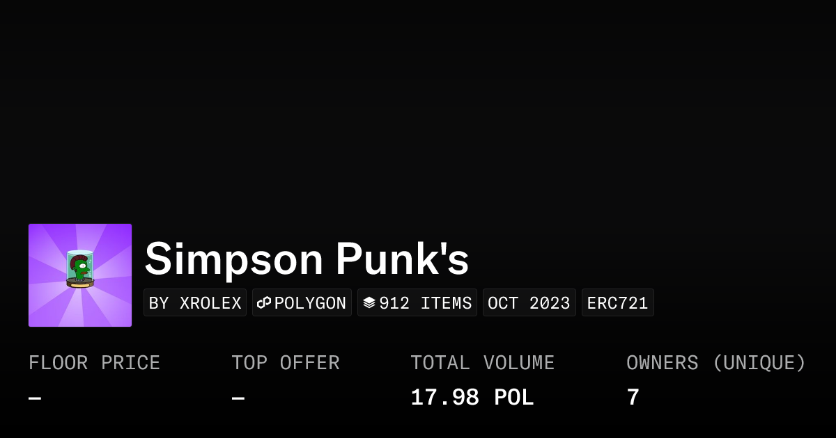 Simpson Punk's - Collection | OpenSea