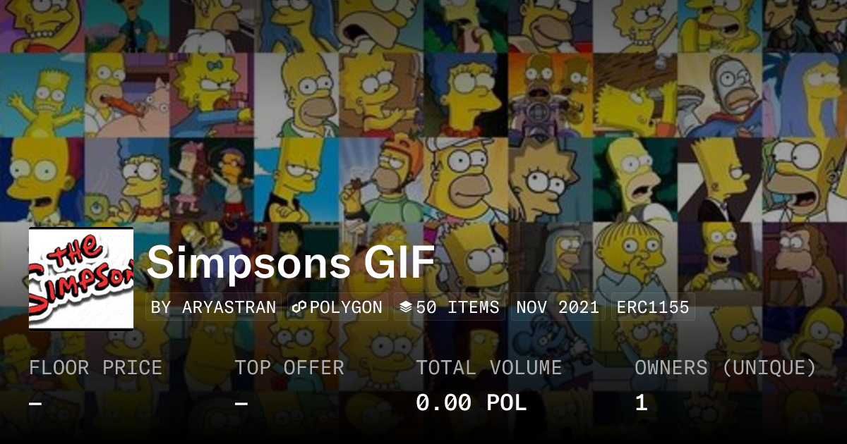 Simpsons GIF - Collection | OpenSea