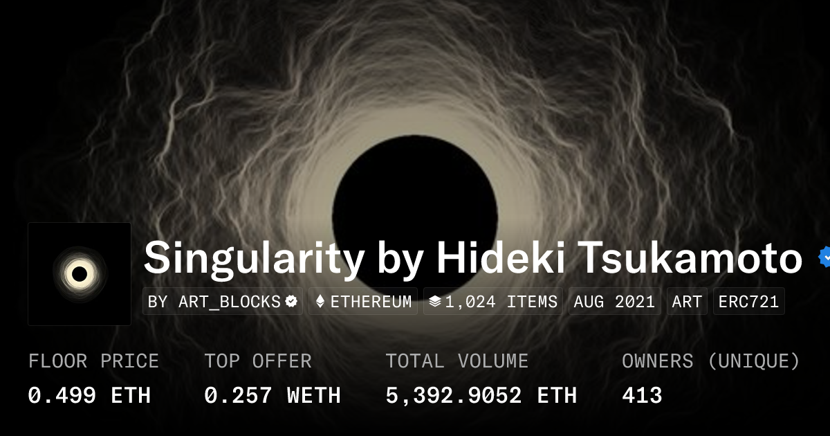 Singularity by Hideki Tsukamoto - Collection | OpenSea