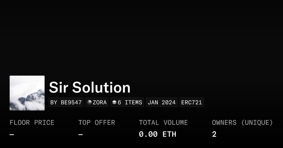 Sir Solution - Collection | OpenSea