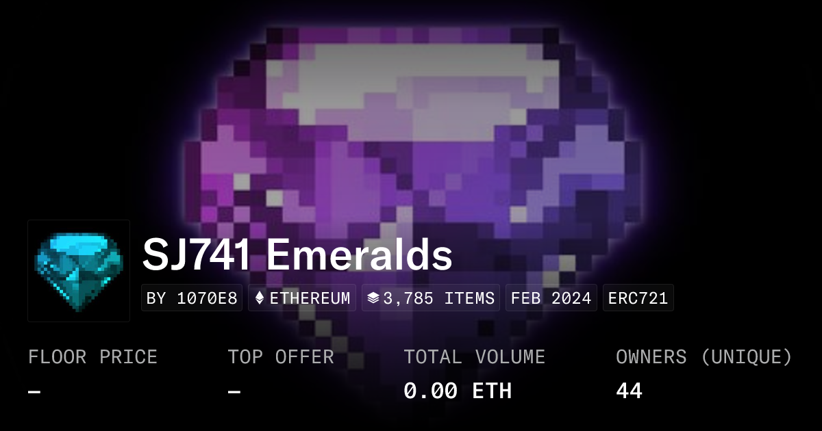 SJ741 Emeralds - Collection | OpenSea