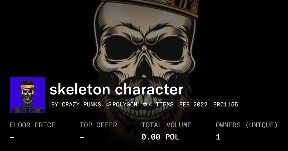 skeleton character - Collection | OpenSea