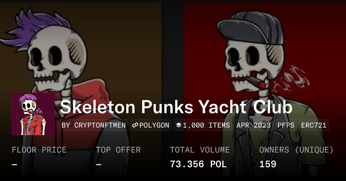 Skeleton Punks Yacht Club - Collection | OpenSea