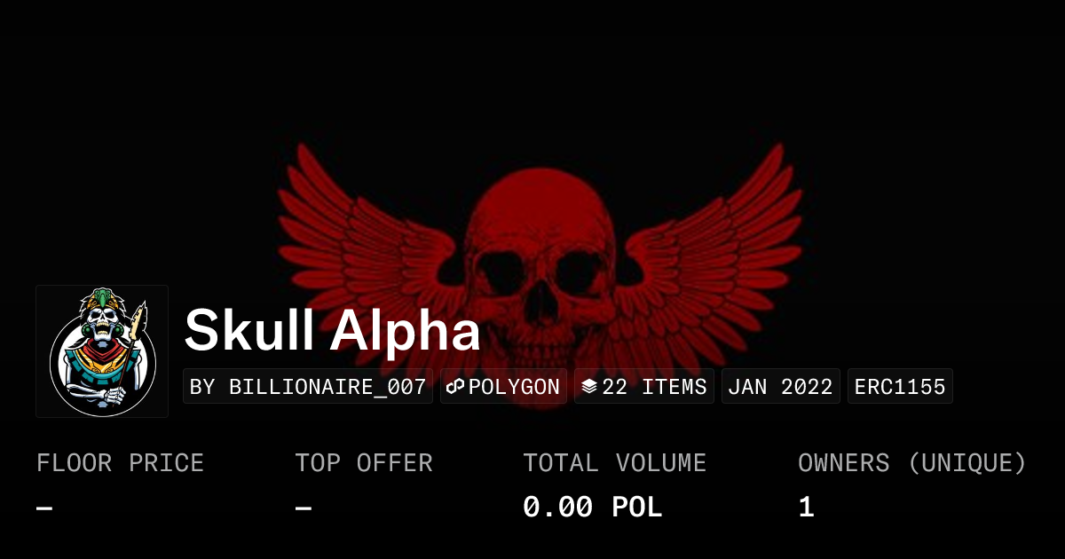Skull Alpha - Collection | OpenSea