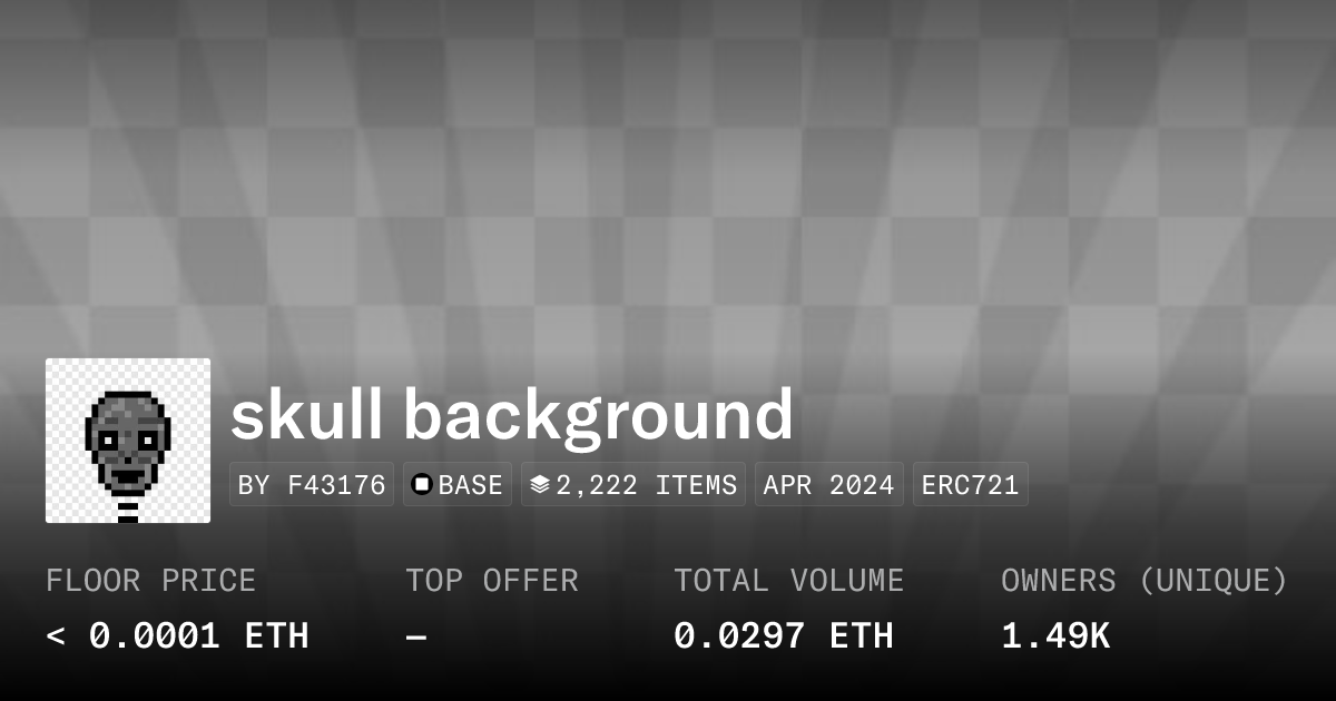 skull background - Collection | OpenSea