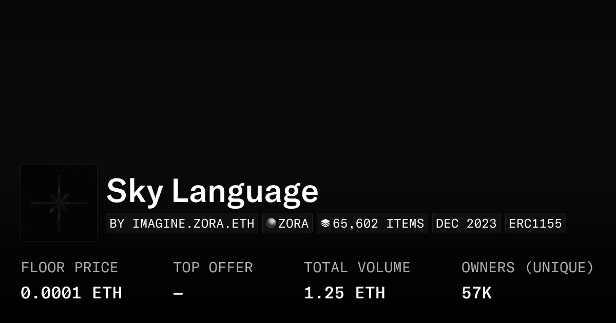 Sky Language - Collection | OpenSea