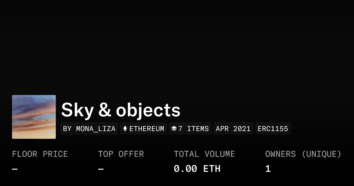 Sky & objects - Collection | OpenSea