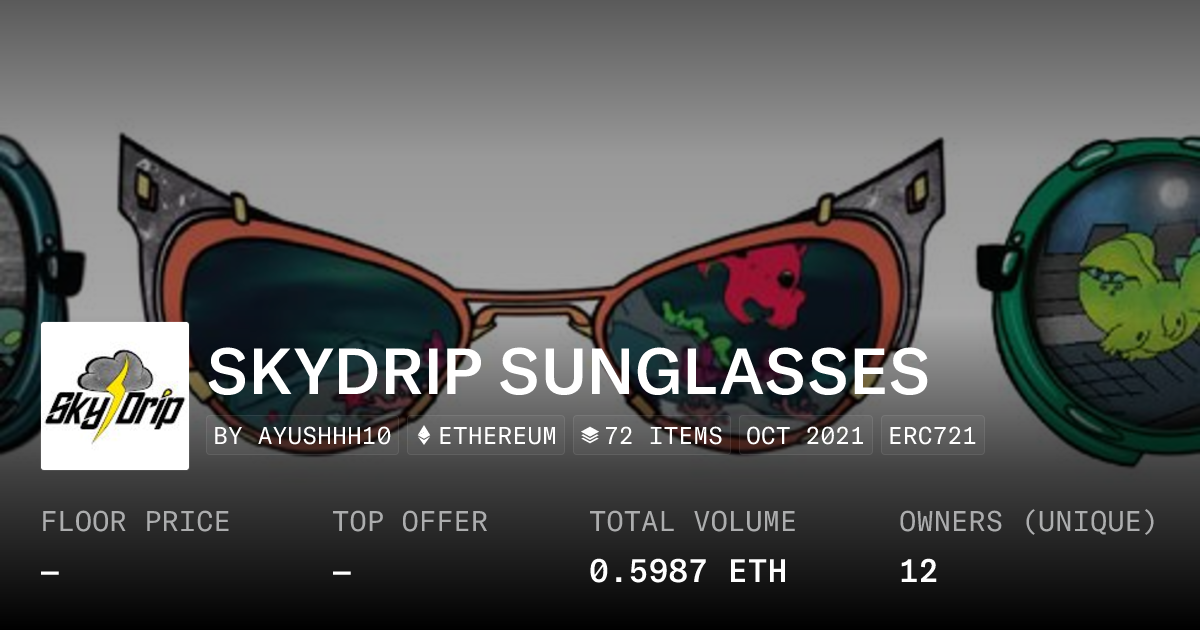 SKYDRIP SUNGLASSES - Collection | OpenSea