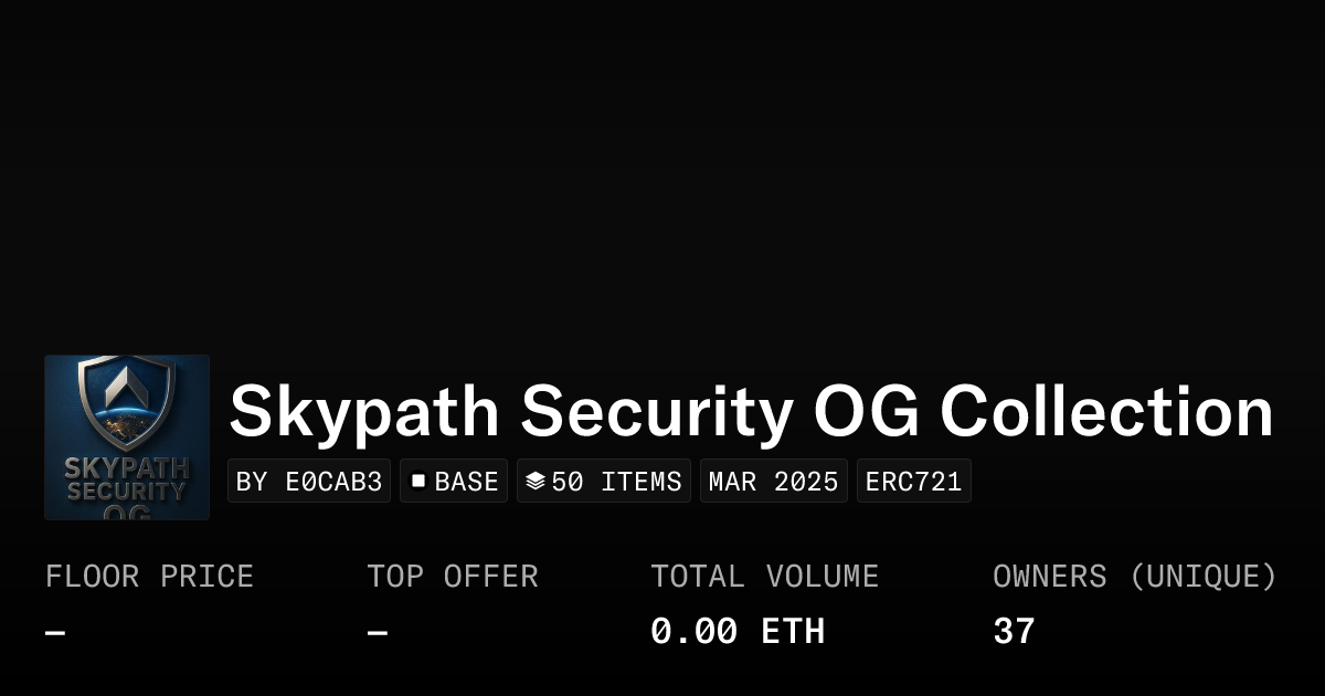 Skypath Security OG Collection - Collection | OpenSea