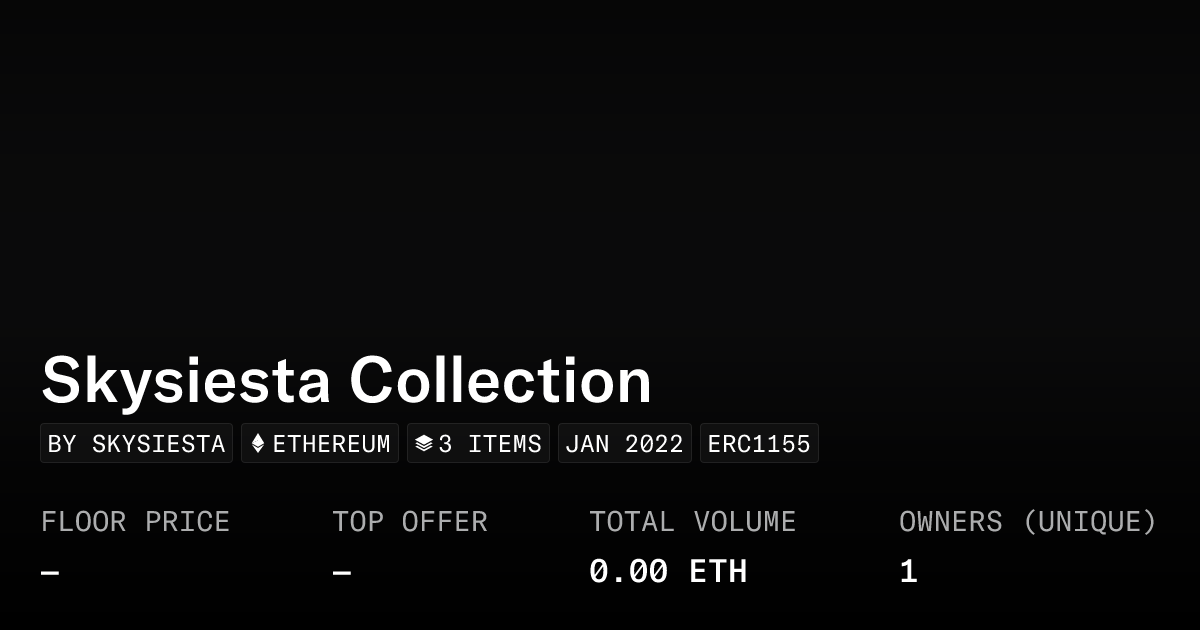 Skysiesta Collection - Collection | OpenSea