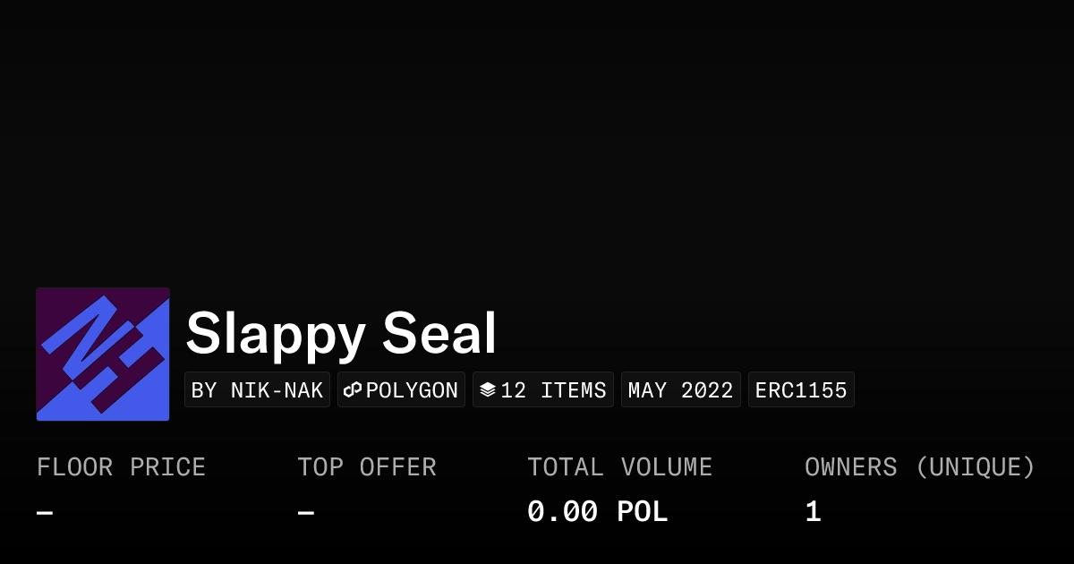 Slappy Seal - Collection | OpenSea