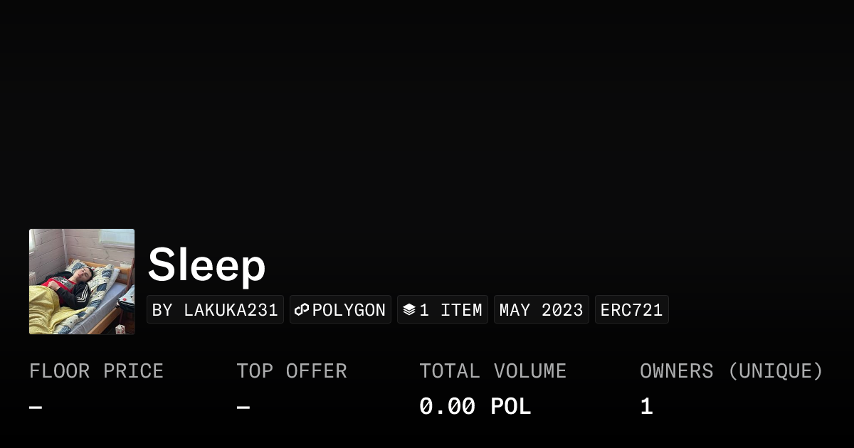 Sleep - Collection | OpenSea
