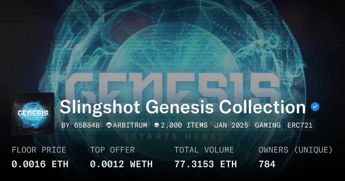 Slingshot Genesis Collection - Collection | OpenSea