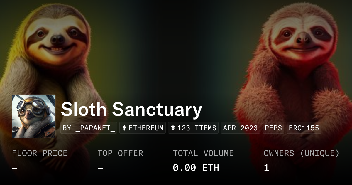Sloth Sanctuary - Collection | OpenSea