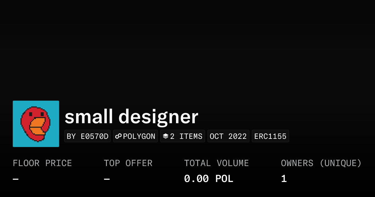 small designer - Collection | OpenSea