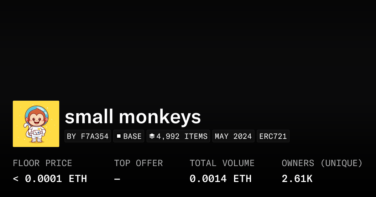 small monkeys - Collection | OpenSea