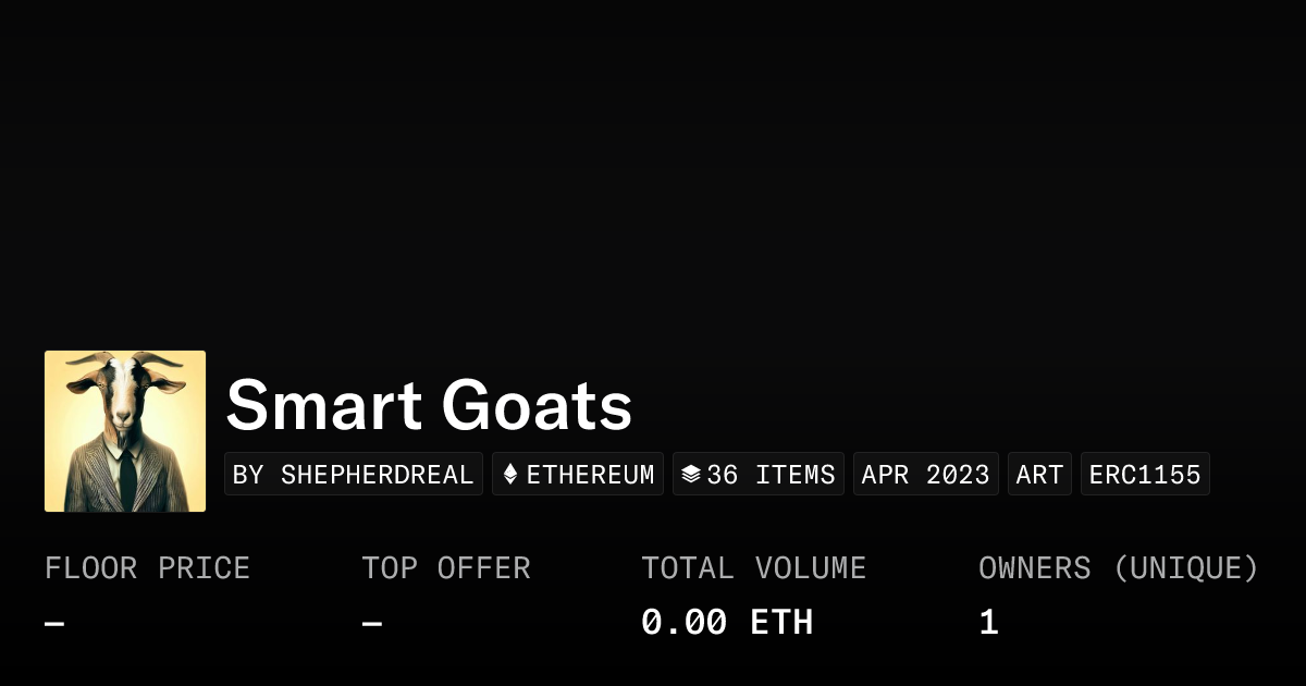 Smart Goats - Collection | OpenSea