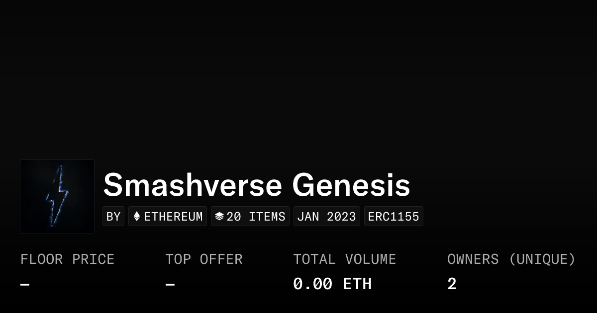 Smashverse Genesis - Collection | OpenSea