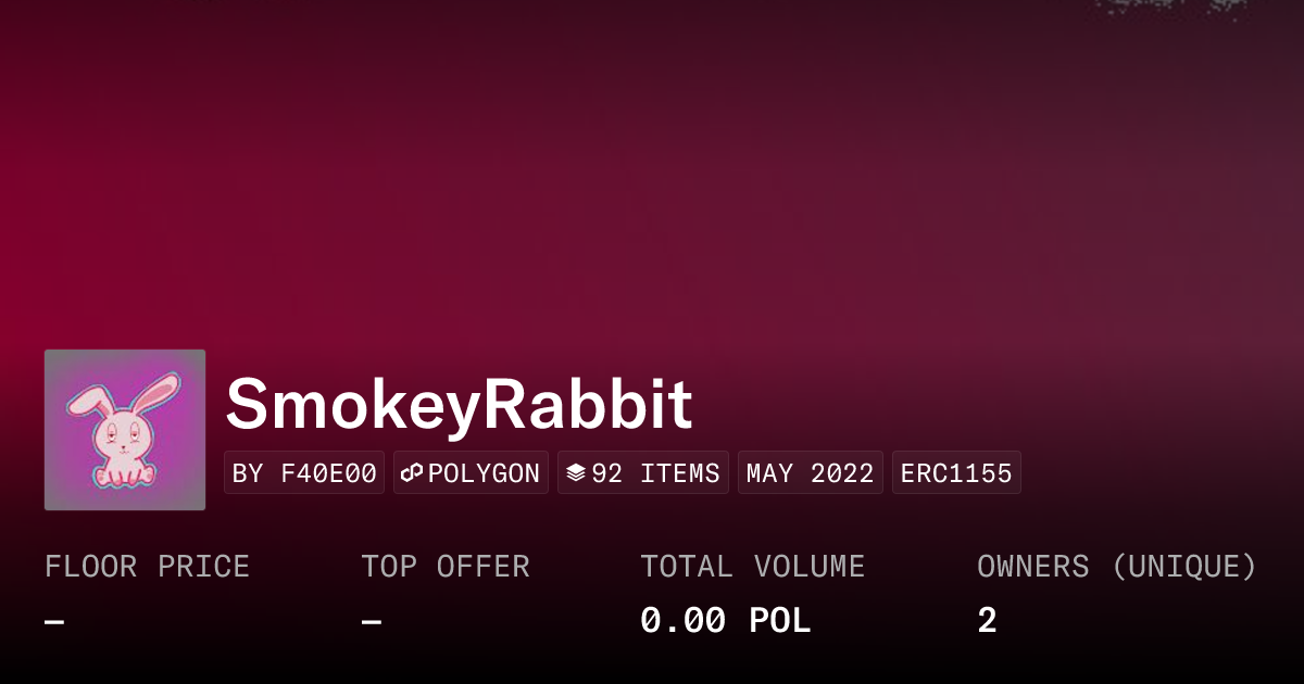 SmokeyRabbit - Collection | OpenSea