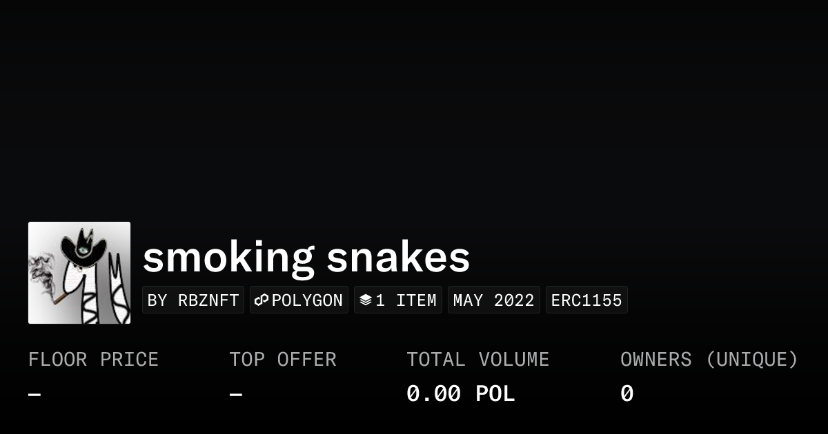 smoking snakes - Collection | OpenSea