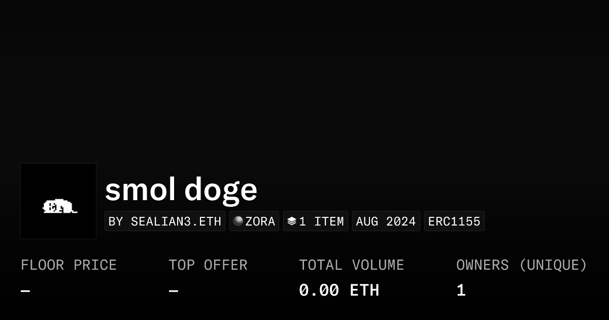 smol doge - Collection | OpenSea