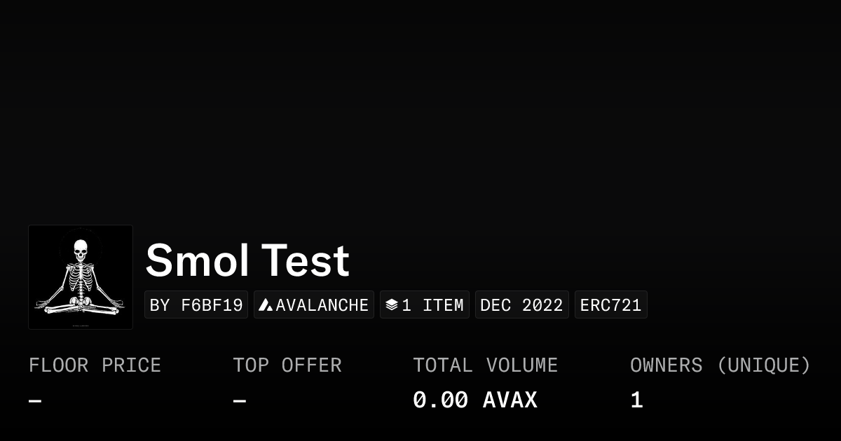 Smol Test - Collection | OpenSea