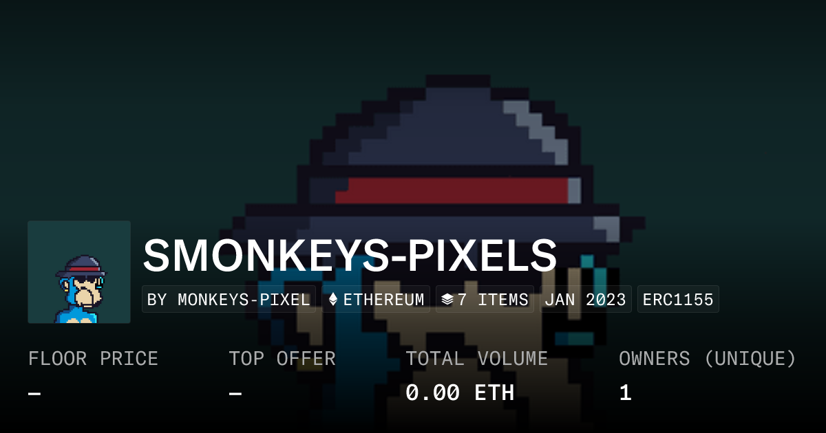 SMONKEYS-PIXELS - Collection | OpenSea