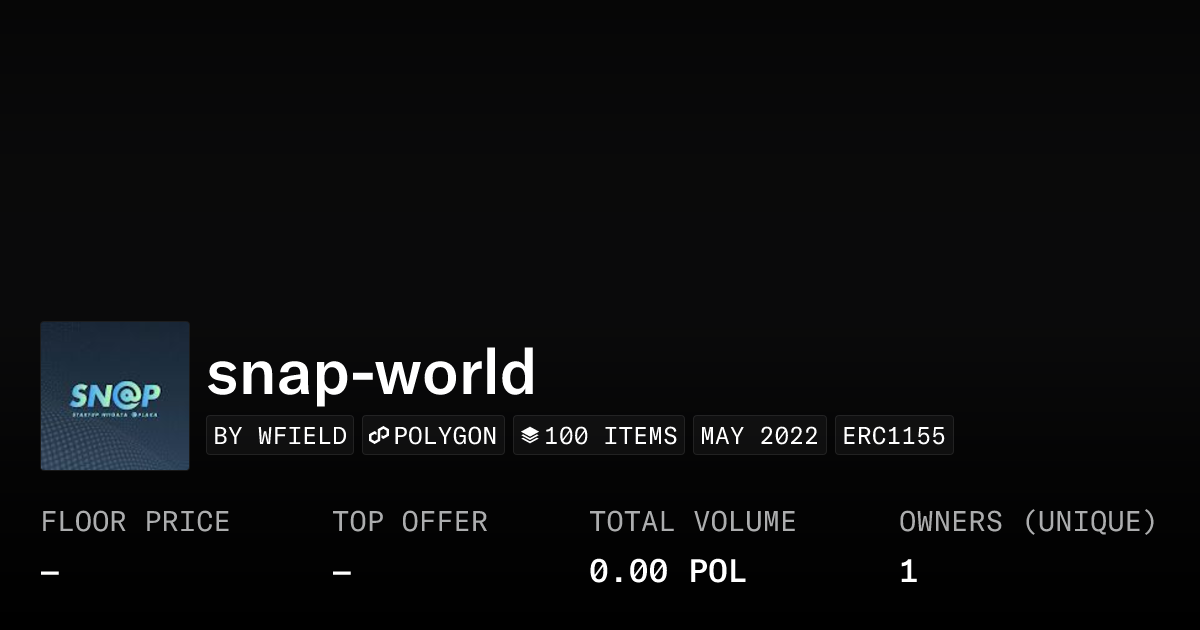 snap-world - Collection | OpenSea