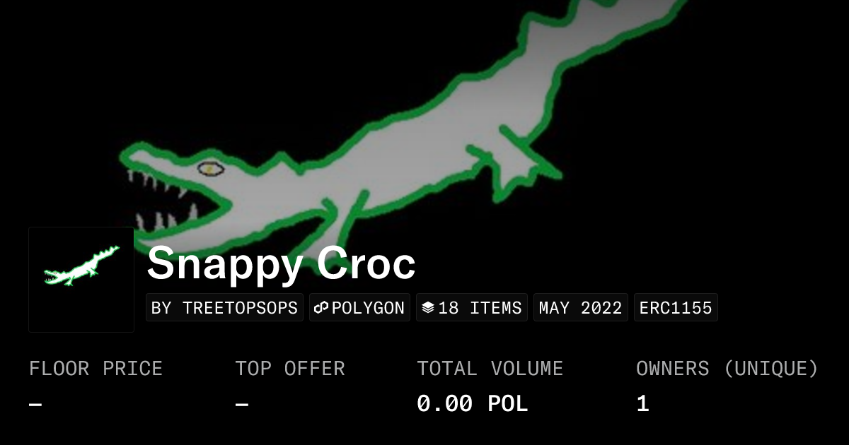 Snappy Croc - Collection | OpenSea