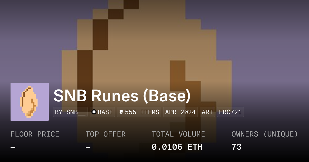 SNB Runes (Base) - Collection | OpenSea