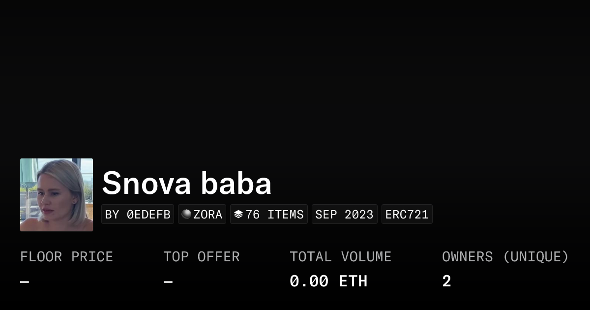 Snova baba - Collection | OpenSea