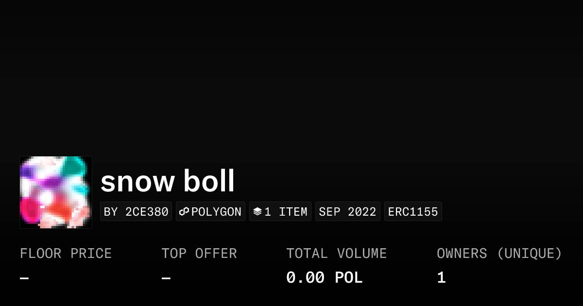snow boll - Collection | OpenSea