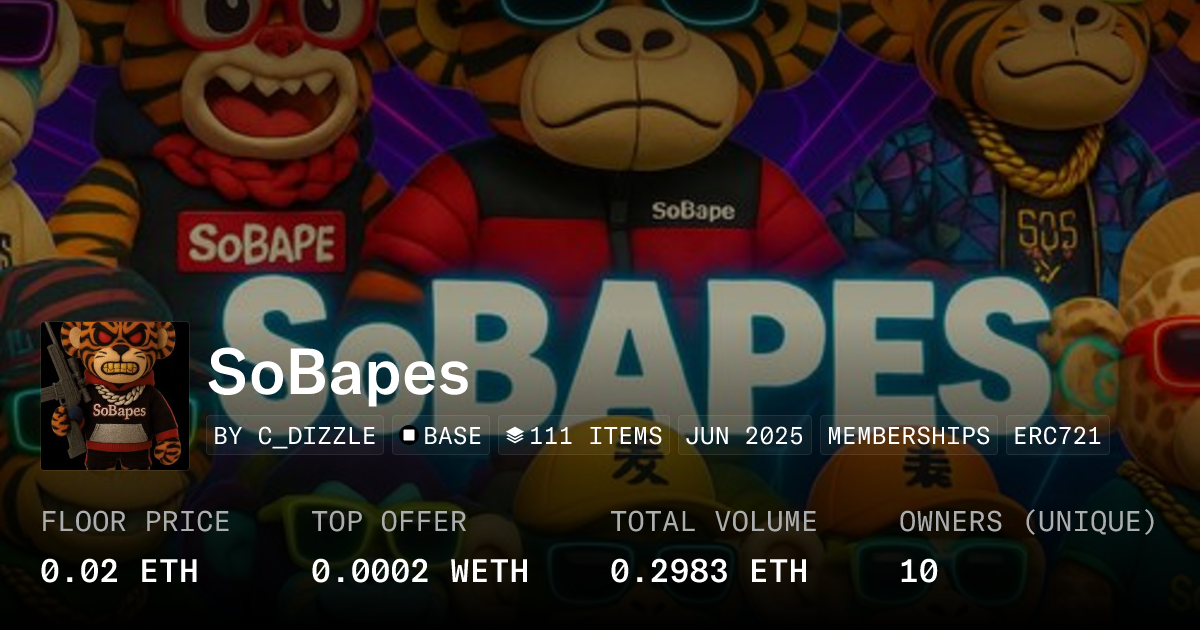 SoBapes - Colección | OpenSea