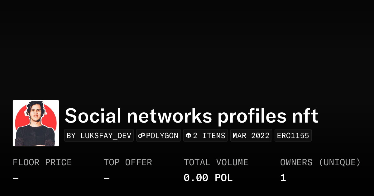 Social networks profiles nft - Collection | OpenSea