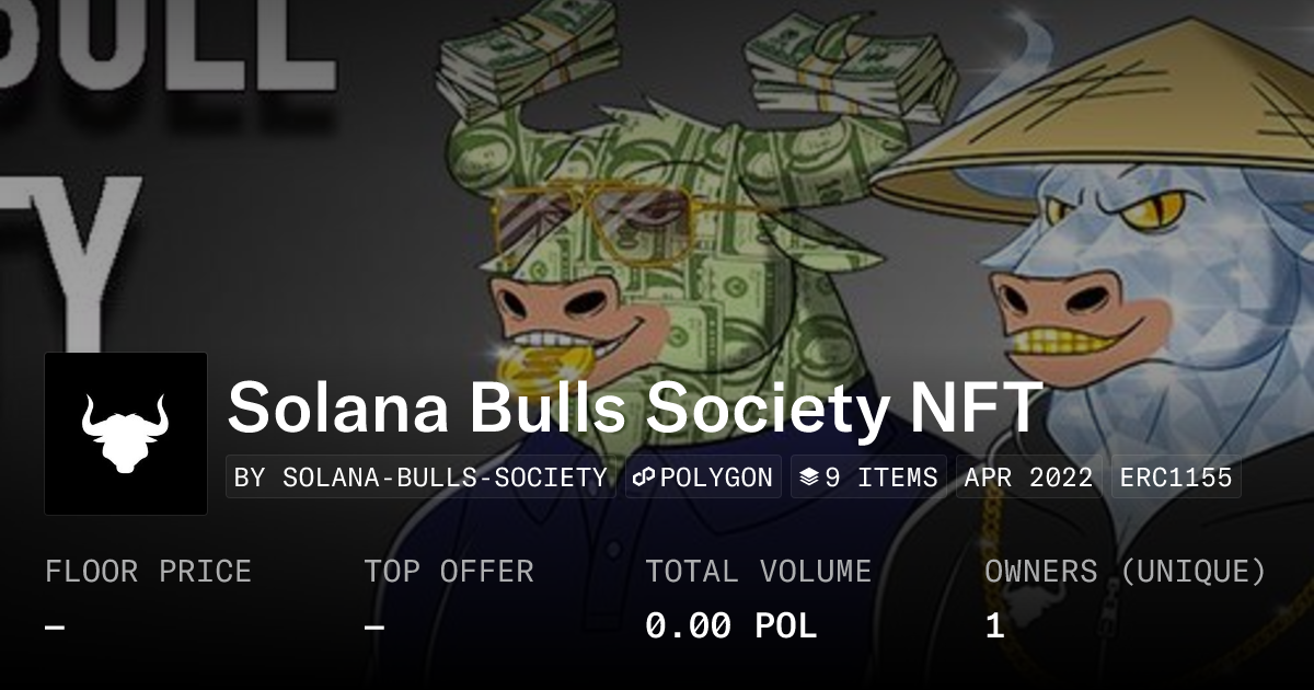 Solana Bulls Society NFT - Collection | OpenSea