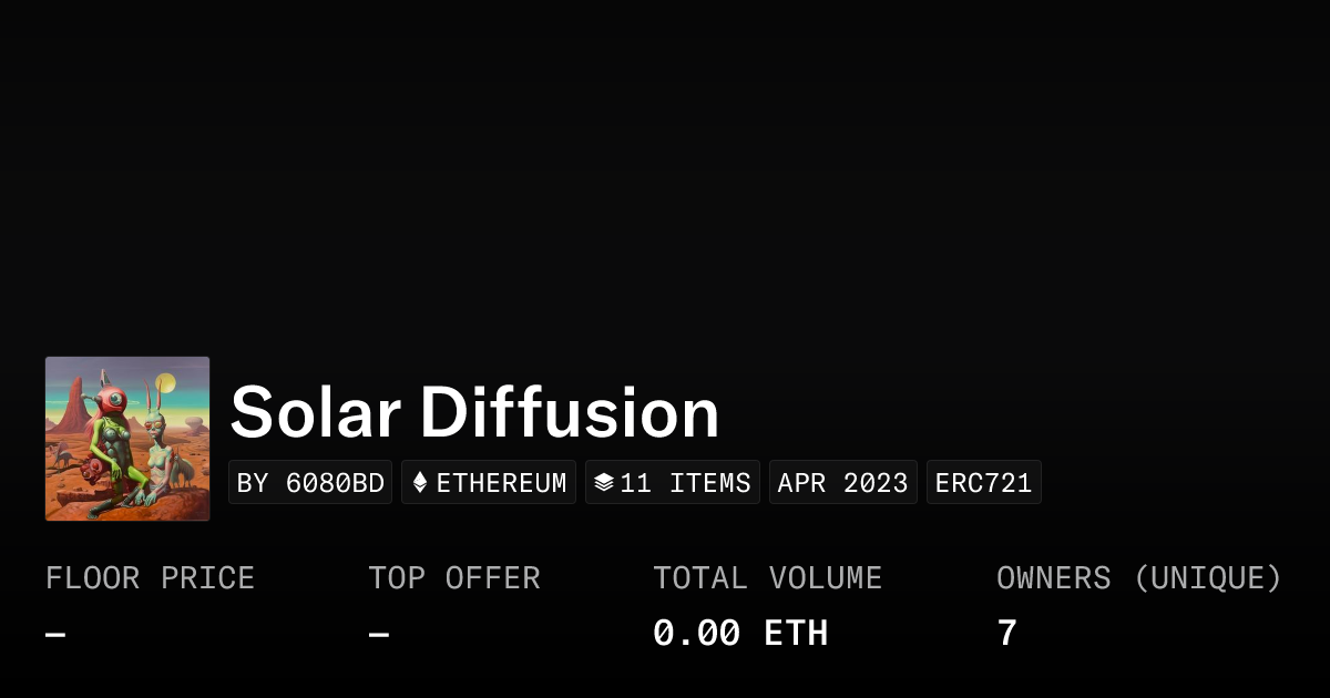 Solar Diffusion - Collection | OpenSea