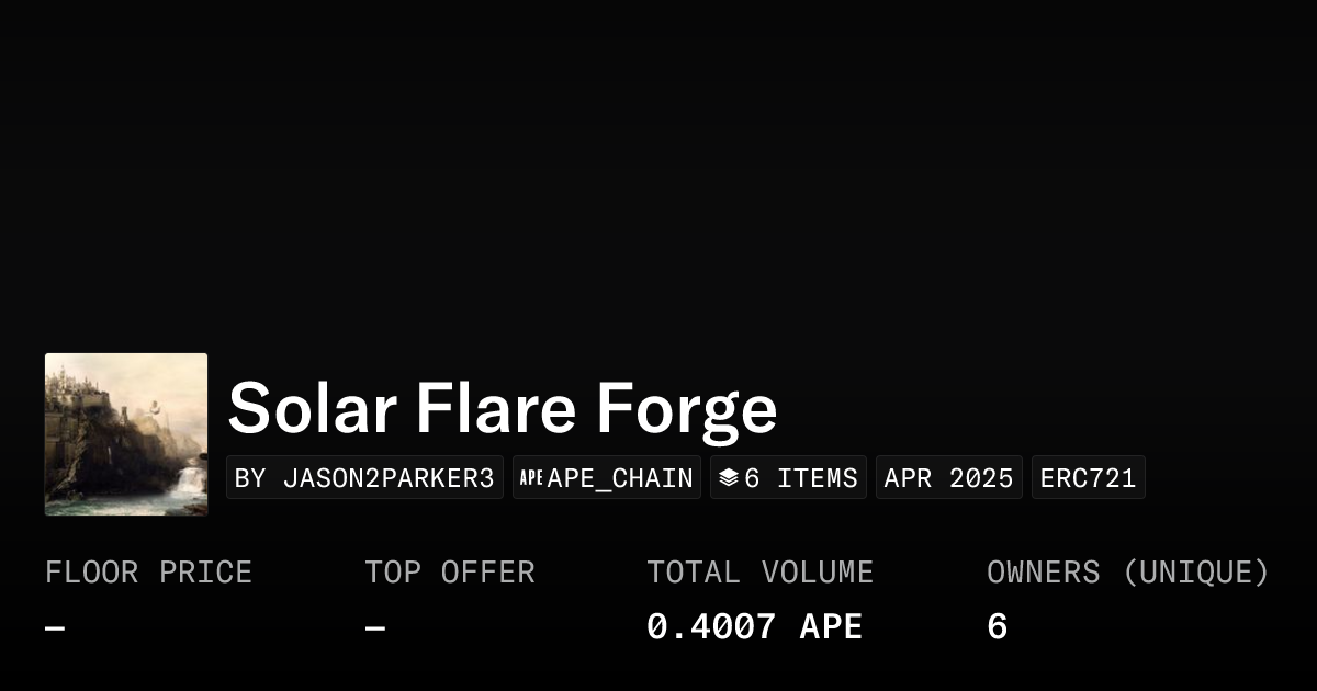 Solar Flare Forge - Collection | OpenSea