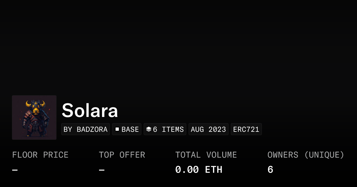 Solara - Collection | OpenSea