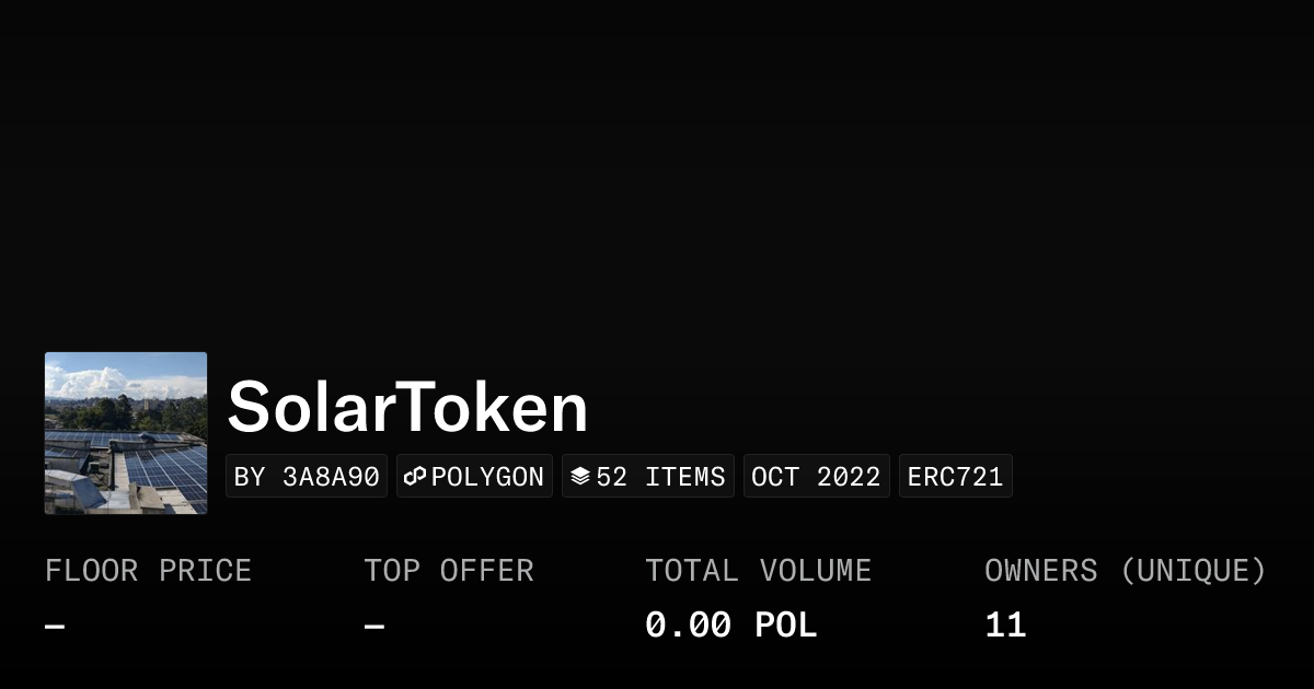SolarToken - Collection | OpenSea
